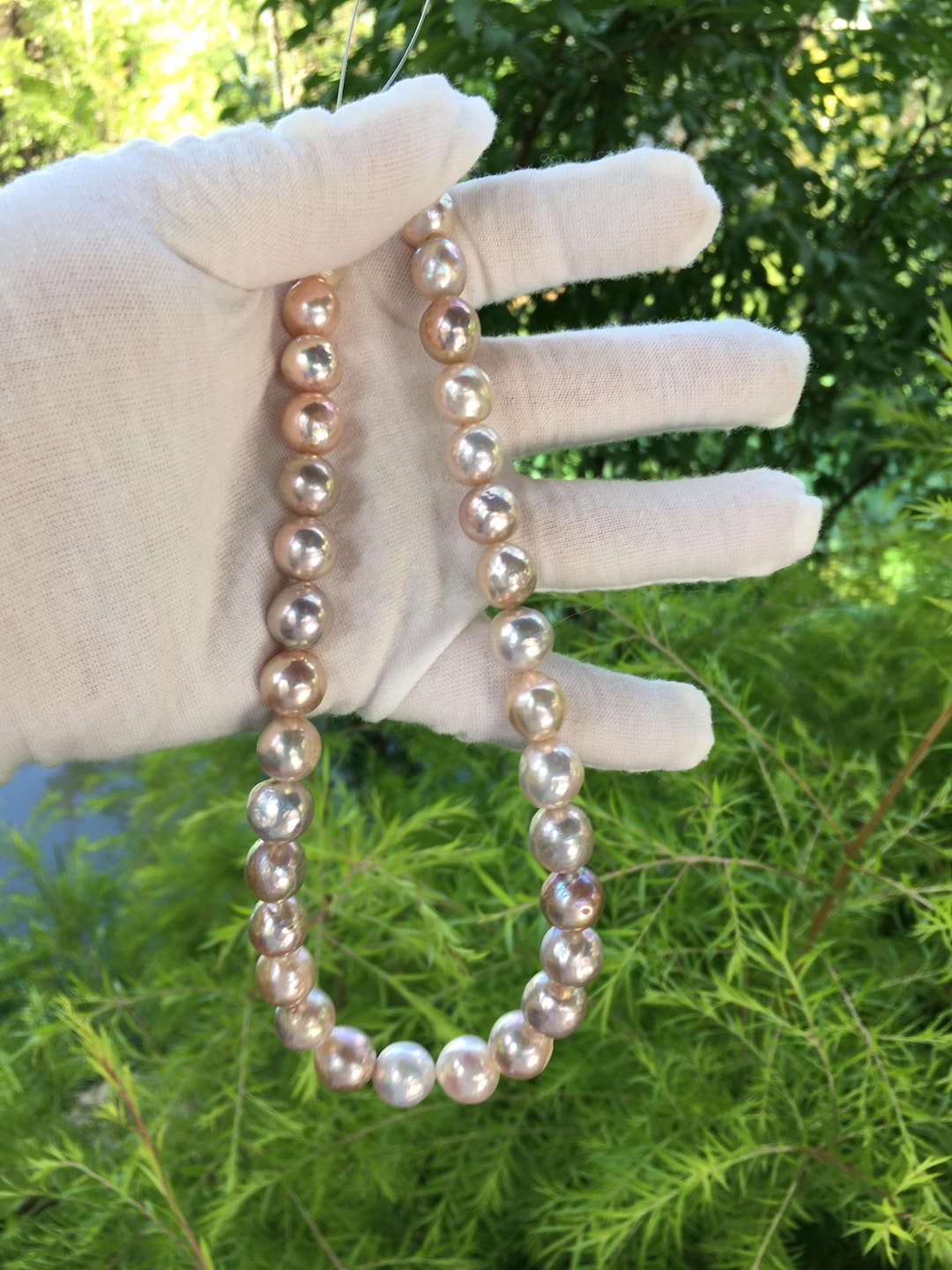 Natural Light Metallic Candy Color Edison Pearl Strand|natural Pale ...