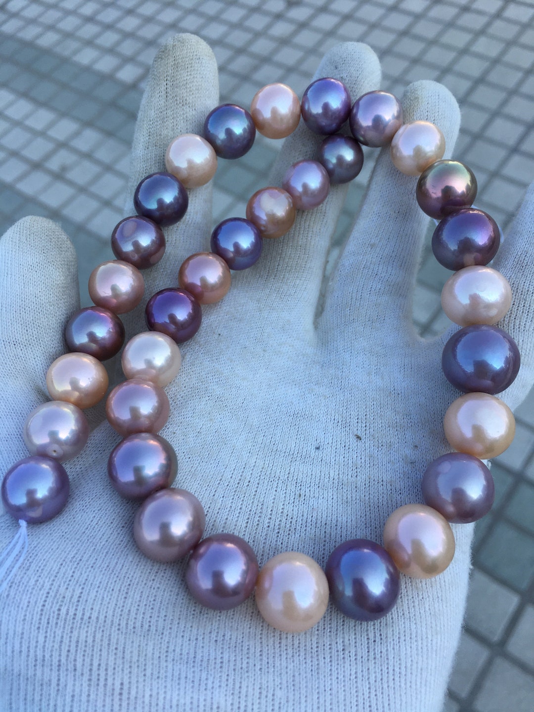Natural Large Edison Pearl Strand With Metallic Color,bmc009 - Etsy