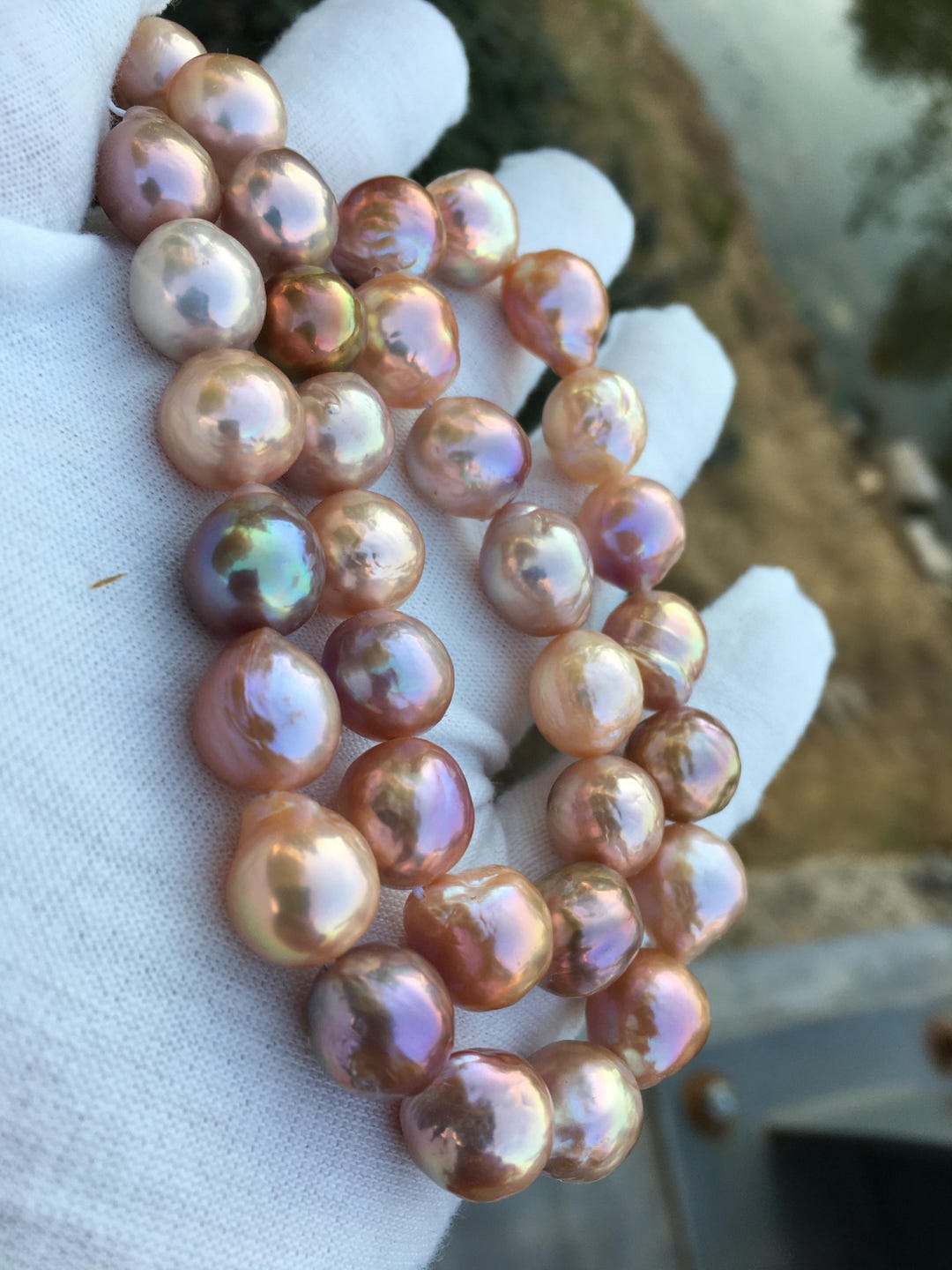 Baroque Loose Pearl Strand With Mixed Metallic Color for Necklace Design,epl107 - Etsy
