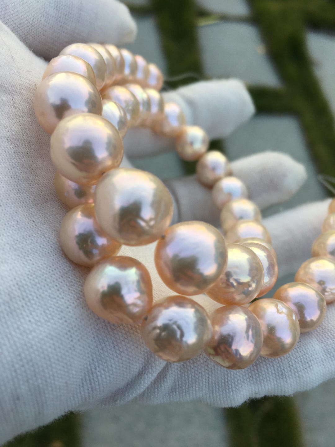 Natural Light Gold Baroque Pearl Strand|organic Nucleated Lake Pearls ...