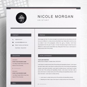 Professional Clean Minimal Resume / CV Template - Etsy