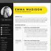 Minimal Yellow Resume Template / CV Template - Etsy