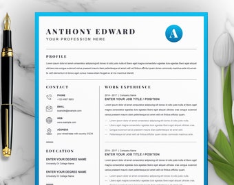 Modern Resume Template Apple Pages MS Word, Cv Template With Summary ...