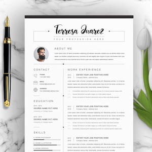 Professional Clean Resume / CV Template With MS Word - Etsy