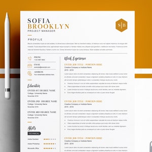 Resume Template Word, CV Template, Cover Letter, Manager Resume ...