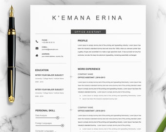 Classic Harvard Resume Template for Word, Professional & Clean, CV ...