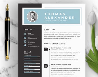 Modern Resume Template for Word 1 2 and 3 Page Resume - Etsy