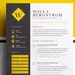 Minimal Yellow Resume Template / CV Template - Etsy