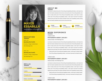 Professional 3 Page Resume Template / CV, Extra Page, Cover Letter A4 ...