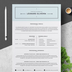 Simple Clean Resume Template Word | Best Minimalist & Clean CV MS Word ...