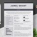One Page Creative Resume Template With Cover Letter - Etsy