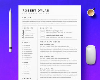Clean Word Resume / CV Template Curriculum Vita - Etsy