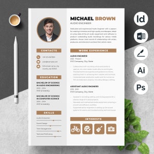 Minimalist Resume/cv Title Bar, Sleek Name Tag Holder, Elegant Desk ...