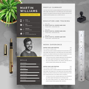 Clean and Modern Resume Template Word | CV Template + Cover Letter ...