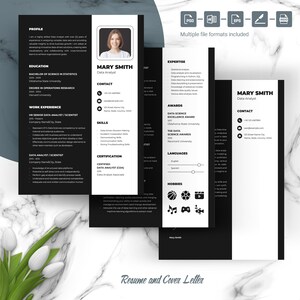 Modern Minimalist Resume/cv Set, Job Application Bundle, Professional ...