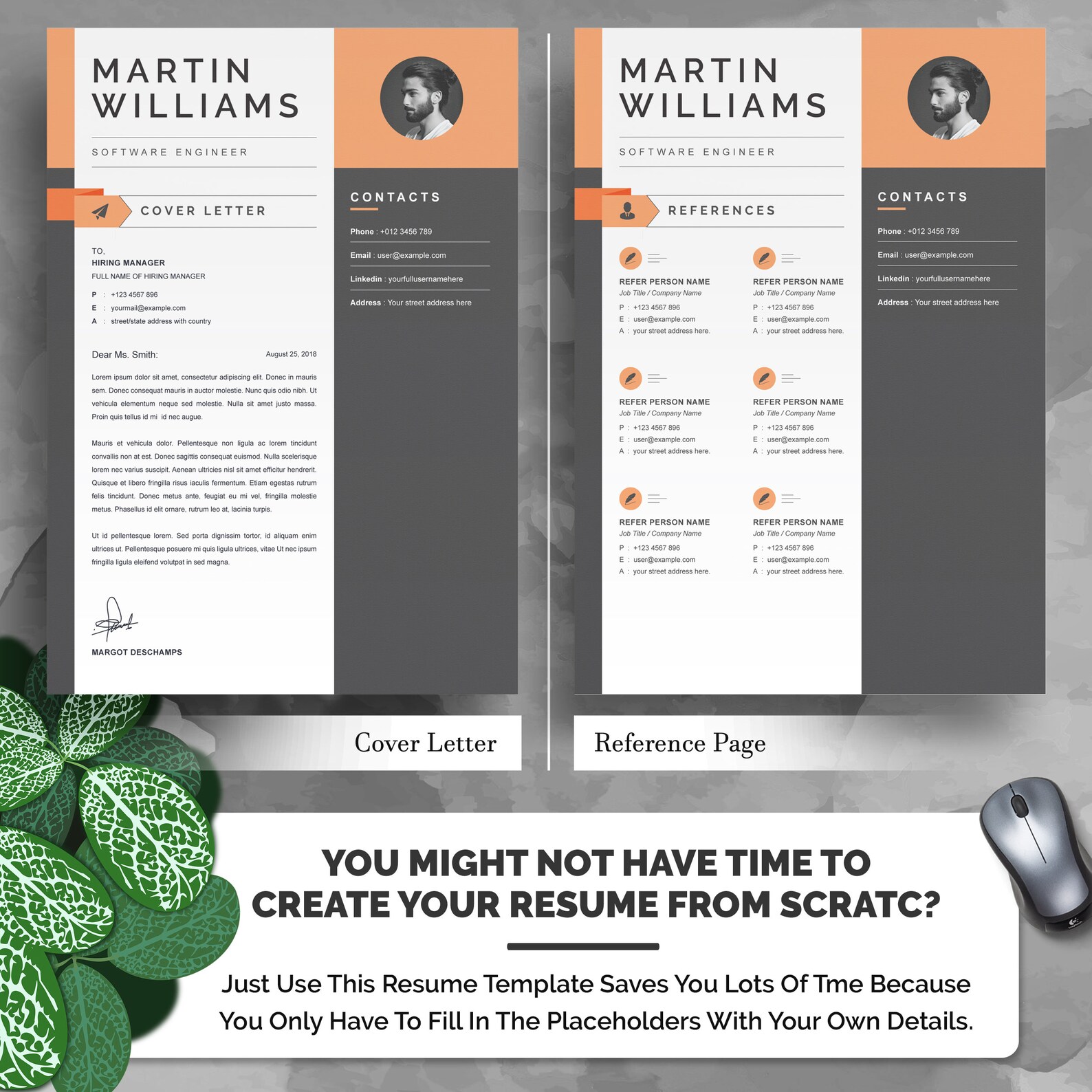 Creative Resume Modern Resume Template Cover Letter, Word, Mac,a4, CV ...