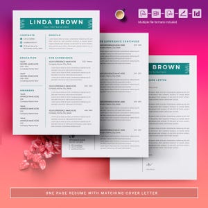 Professional Resume/cv Template, Editable Modern Job Application Design ...