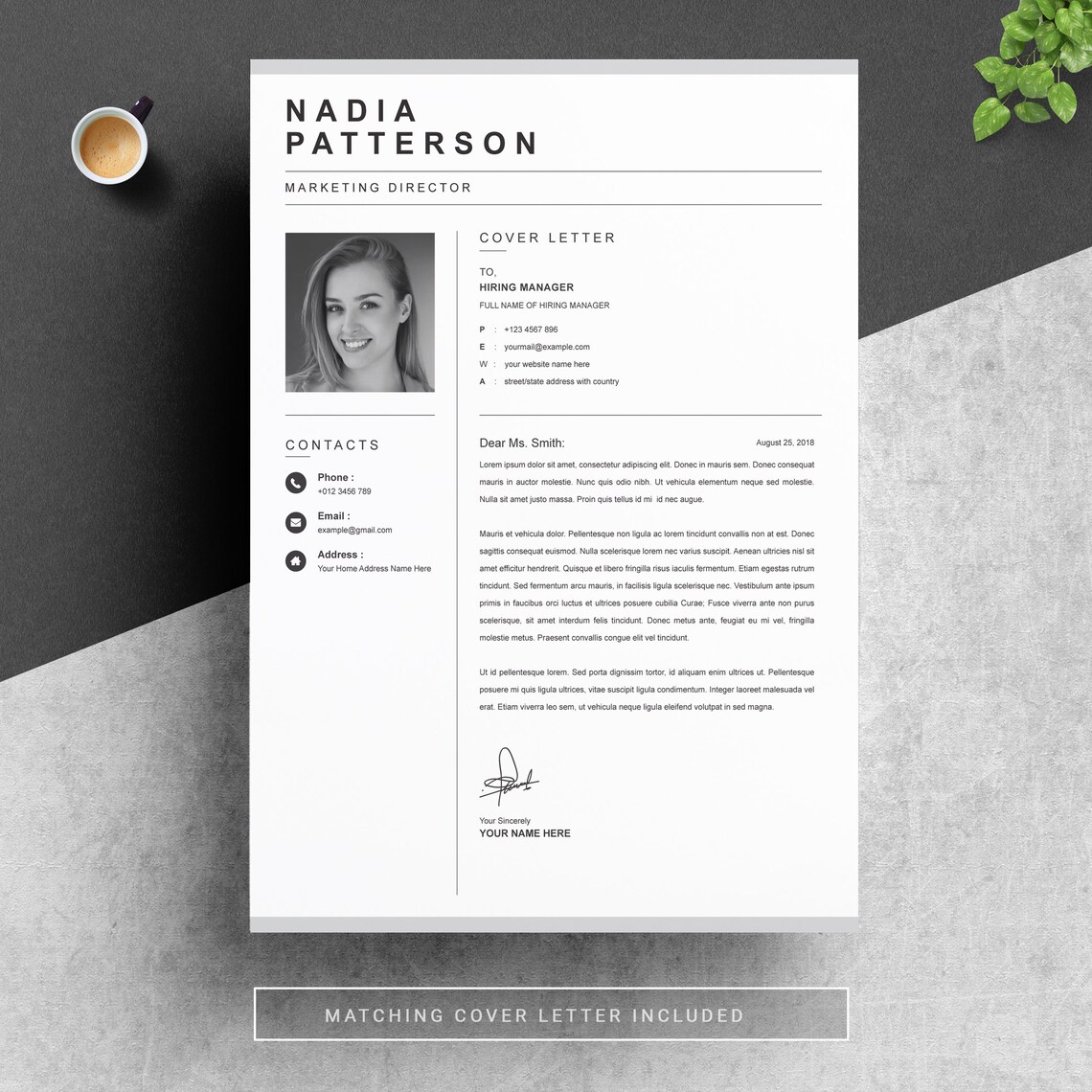 Creative Resume Modern Resume Template Cover Letter, Word, Mac,a4, CV ...