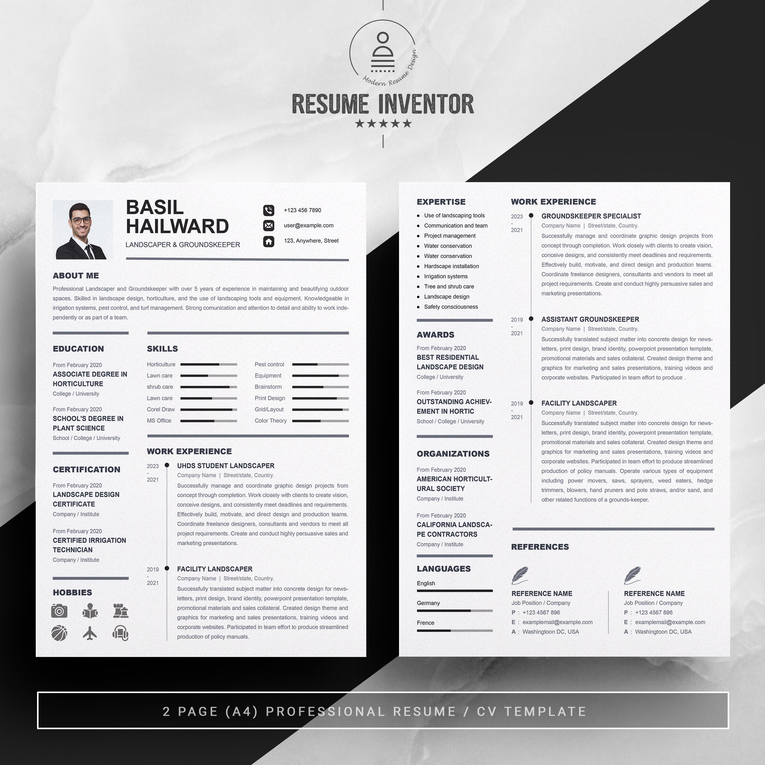 Resume Template Bundle, CV Design Kit, Cover Letter Template ...