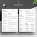 Clean Resume / CV Template With MS Word Cover Letter - Etsy