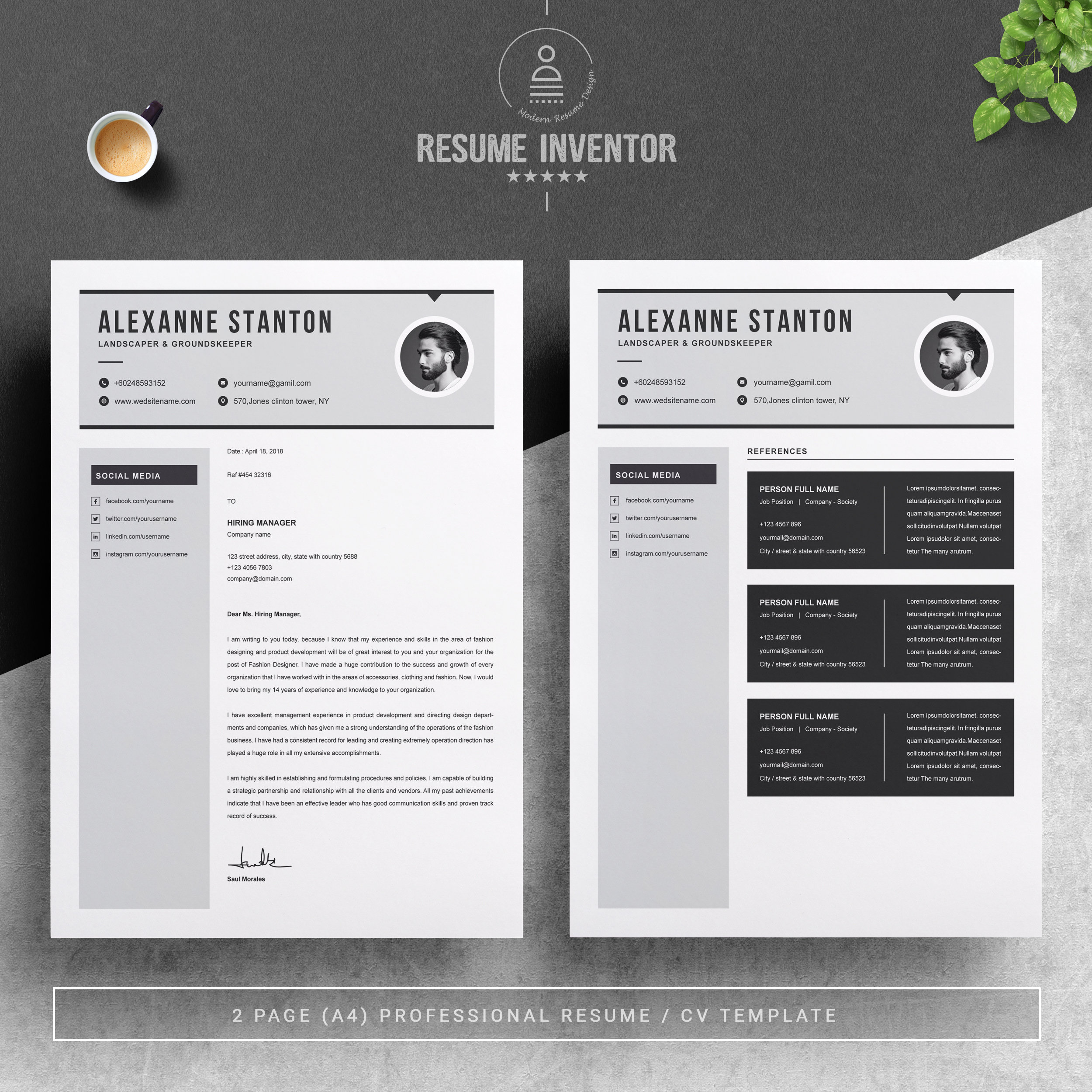 Resume Template - Etsy