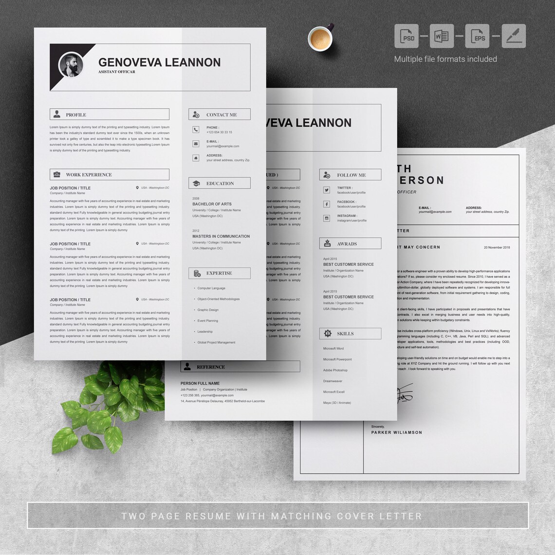 Resume Template - Etsy