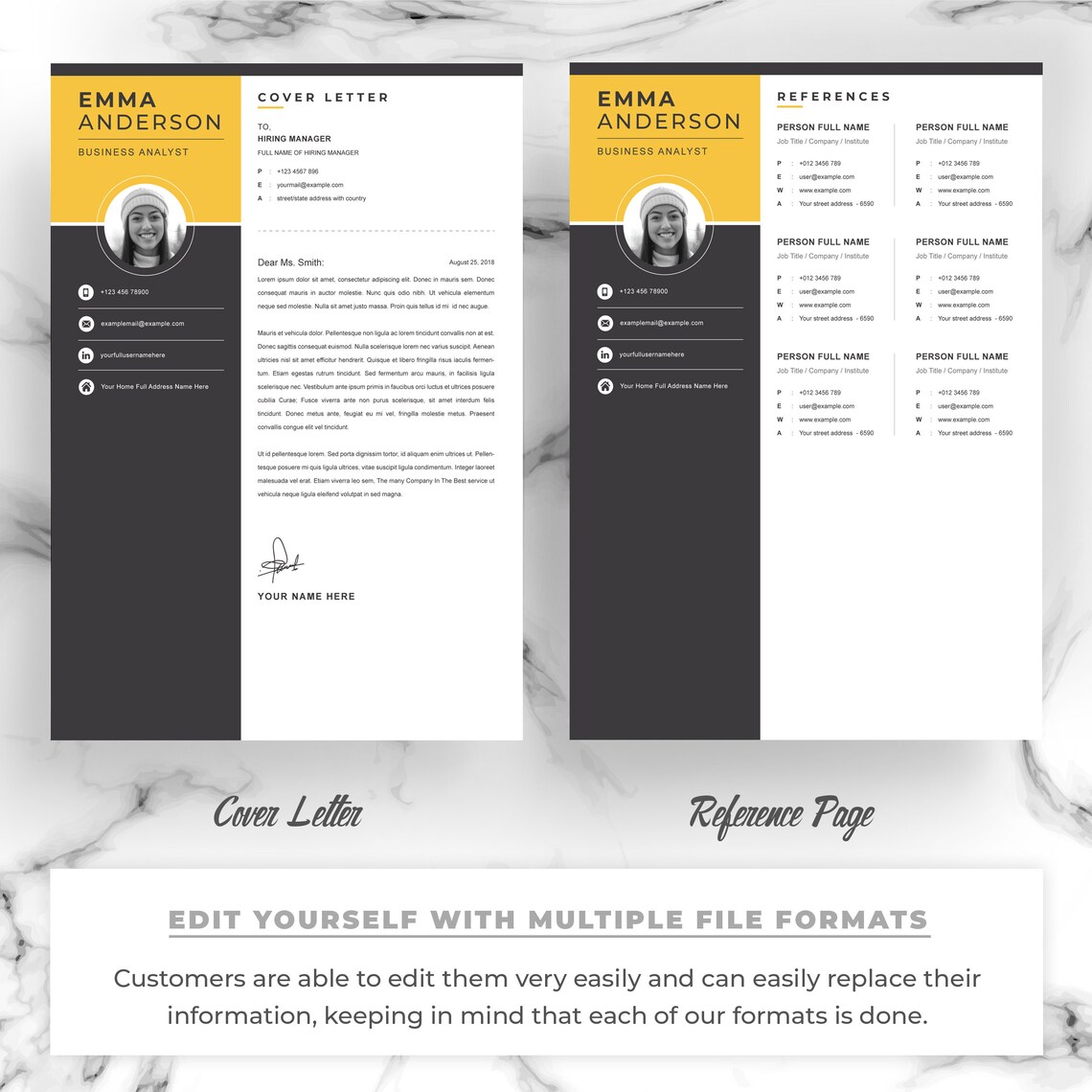 Professional Resume Template With Photo, Modern Resume Template Format ...