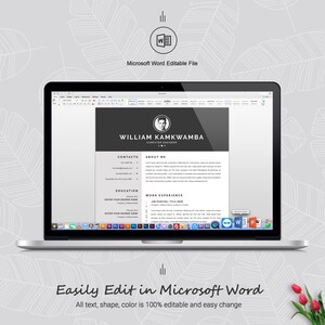 Professional Resume Template Word | 2 Page Resume Simple Cv Template ...