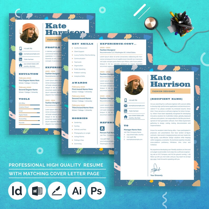 Creative and Modern Resume Template CV Curriculum Vita - Etsy