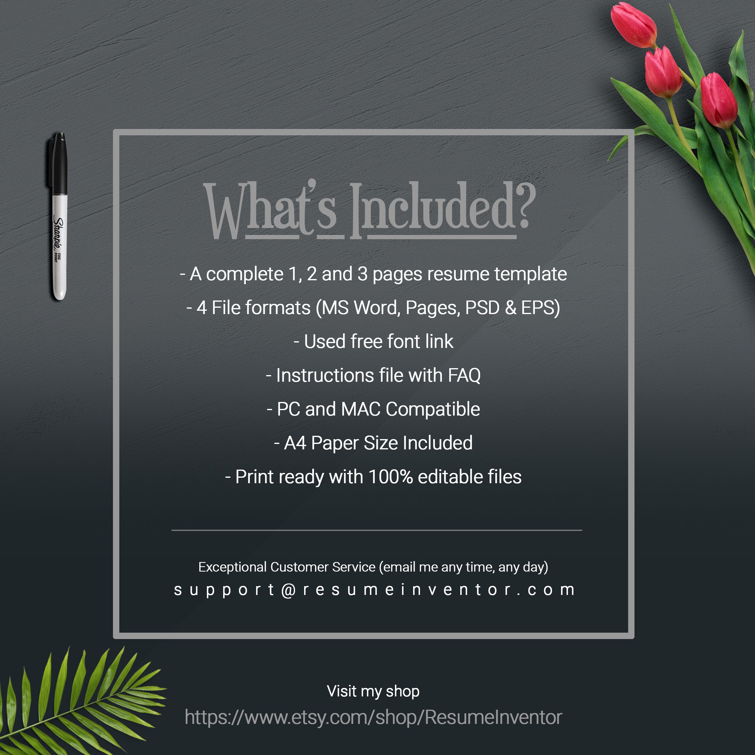 Professional Resume Template / 3 Page CV Template Design - Etsy