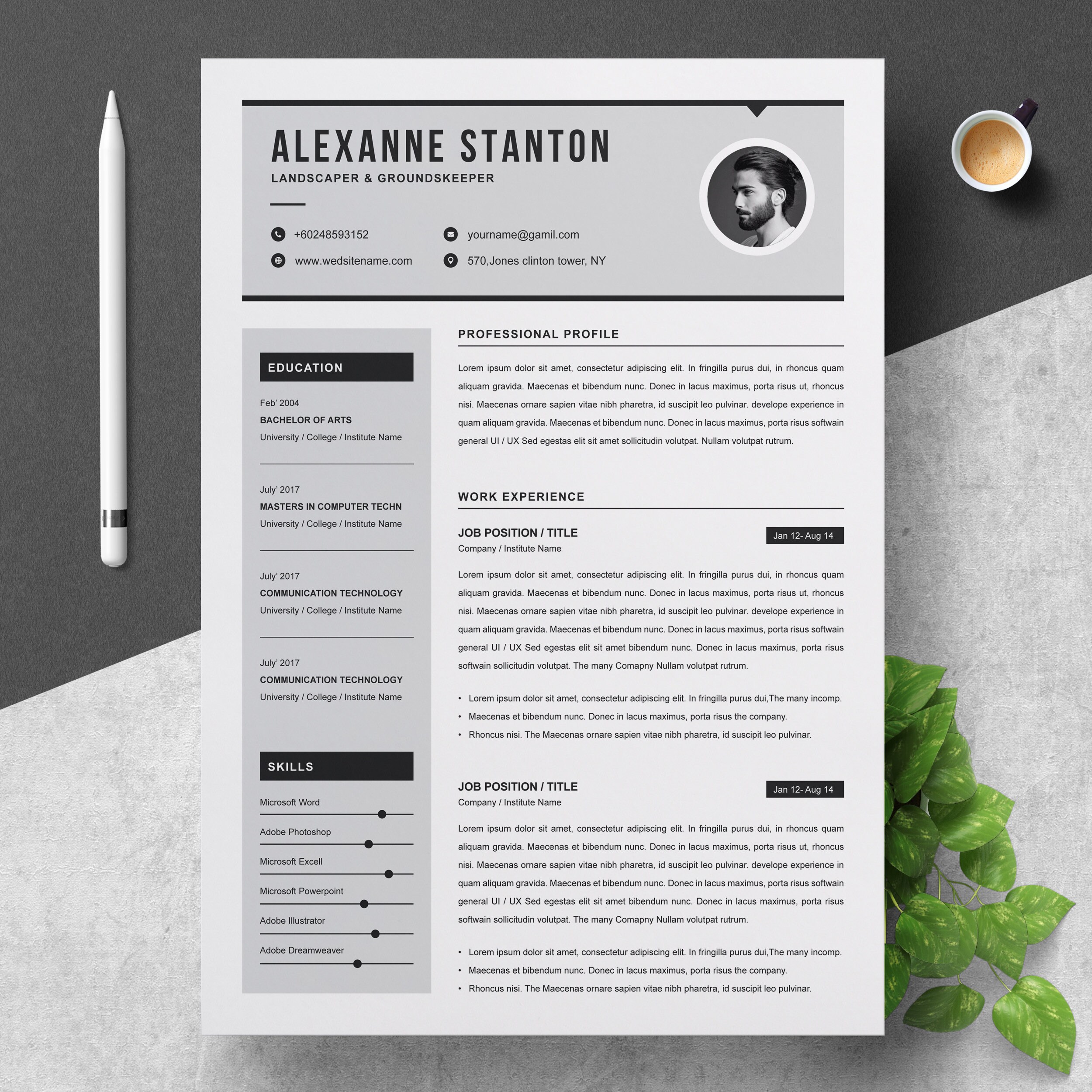 Resume Template - Etsy