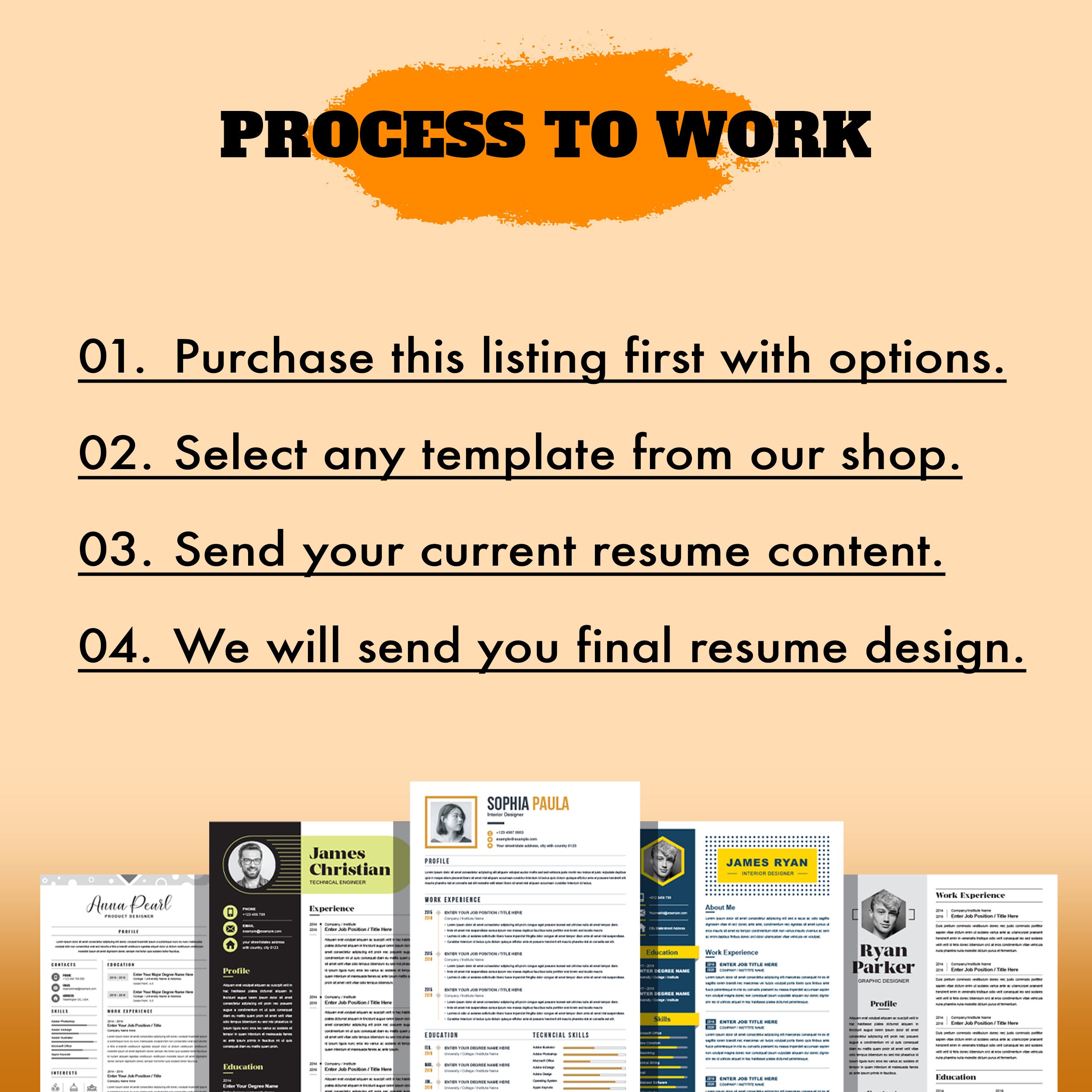 Resume Template Fill-in With Customization, Resume/cv Editing, Template ...