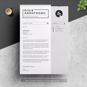 Clean Resume Template | Simple Black and White Professional Resume ...