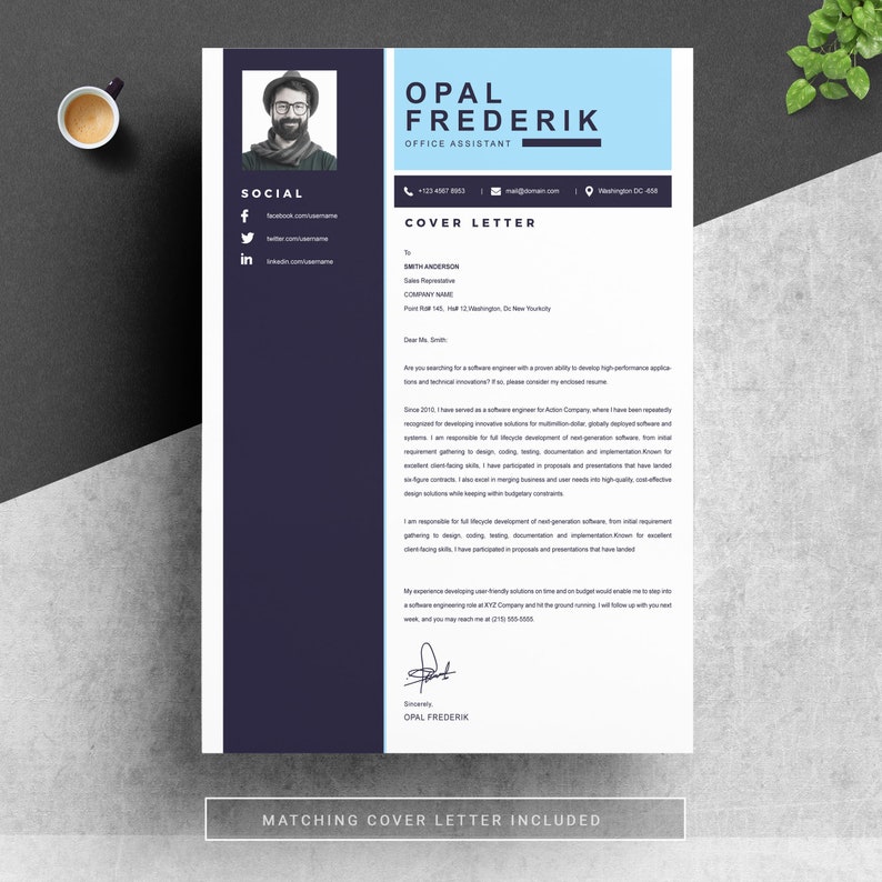 Creative Resume Modern Resume Template Cover Letter, Word, Mac,a4, CV ...