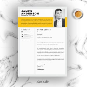 Creative Resume | Modern Resume Template | Cover Letter, Word, Mac,a4 ...