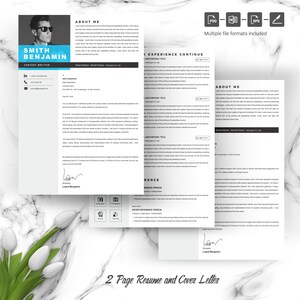 Creative Resume | Modern Resume Template | Cover Letter, Word, Mac,a4 ...