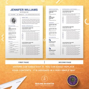 Creative Resume Template, Unique CV Design, Job Application Bundle ...
