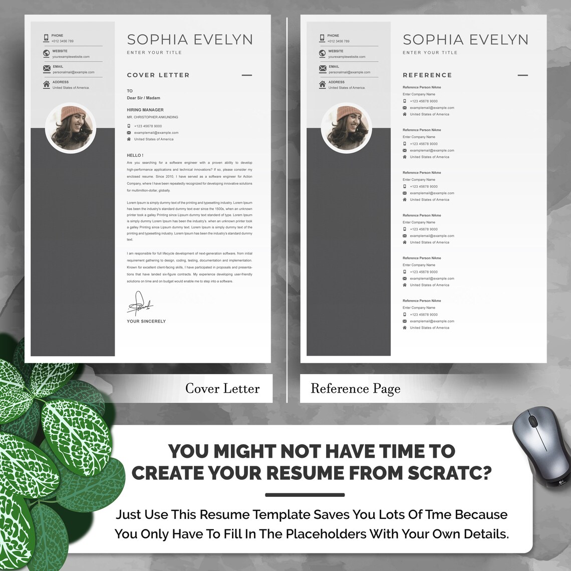 Modern Executive Resume Template 2021 for Word and Mac Pages ...