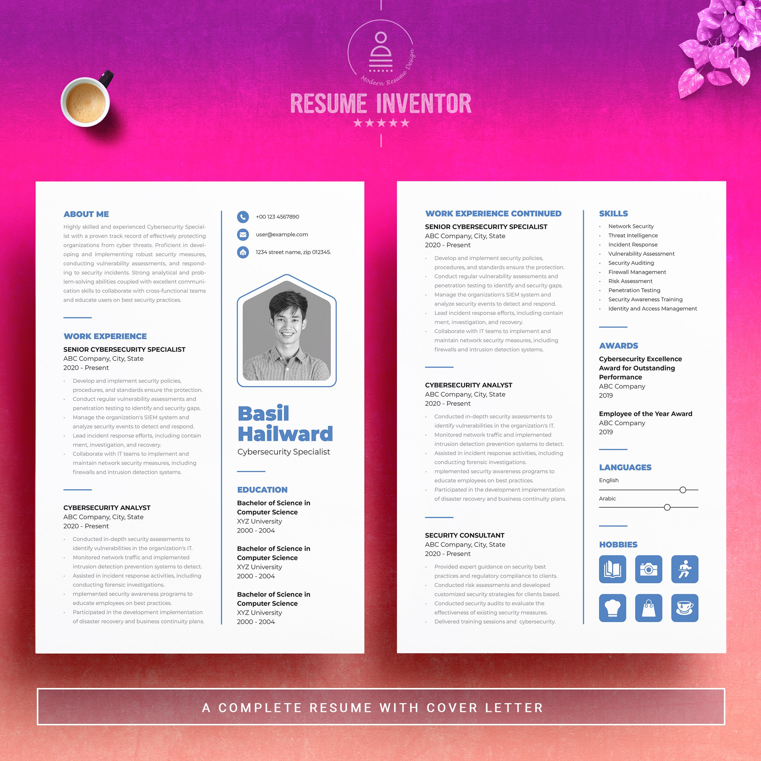 Corporate CV Template, Professional Resume Design, Job Application ...