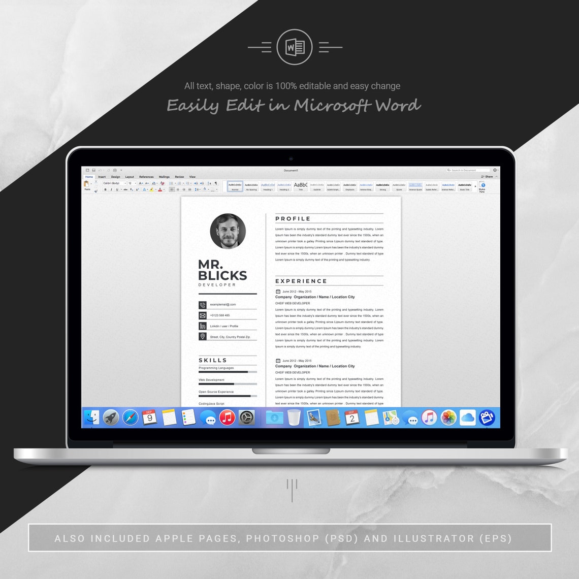 Resume Format 2021 New Resume Template Instant Download CV - Etsy