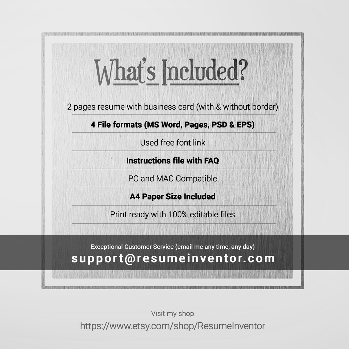 2 Pages Clean Resume Template Simple & Basic Professional Resume ...