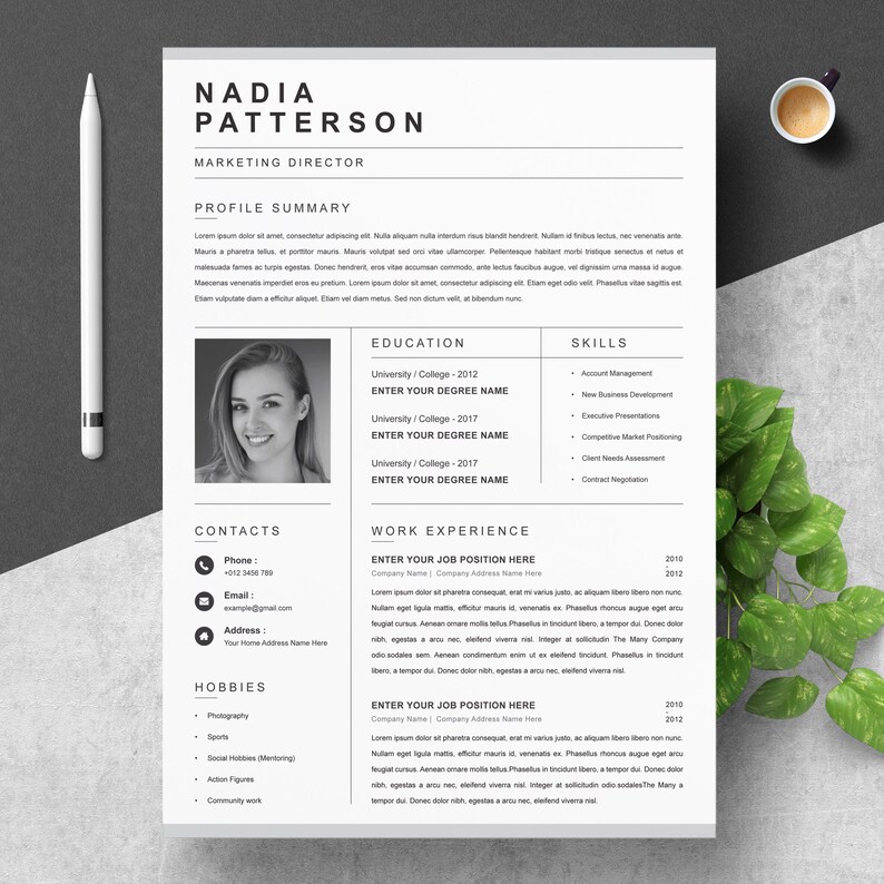 Creative Resume Modern Resume Template Cover Letter, Word, Mac,a4, CV ...
