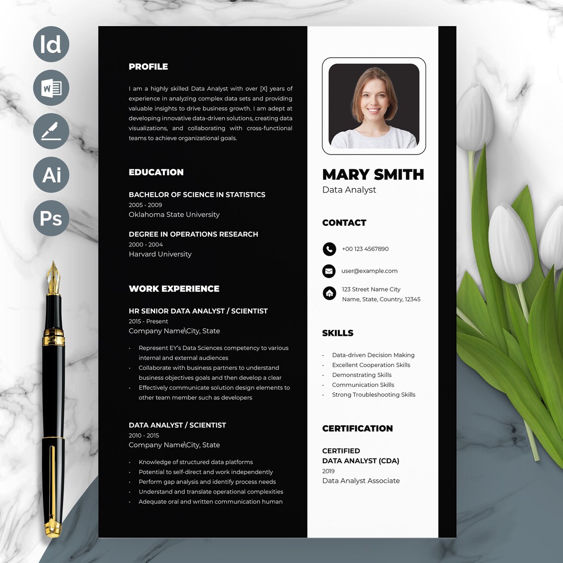 Modern Minimalist Resume/cv Set, Job Application Bundle, Professional ...