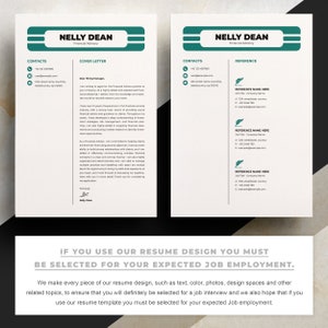 Customizable Cover Letter, Matching Resume Set, Job Application Package ...
