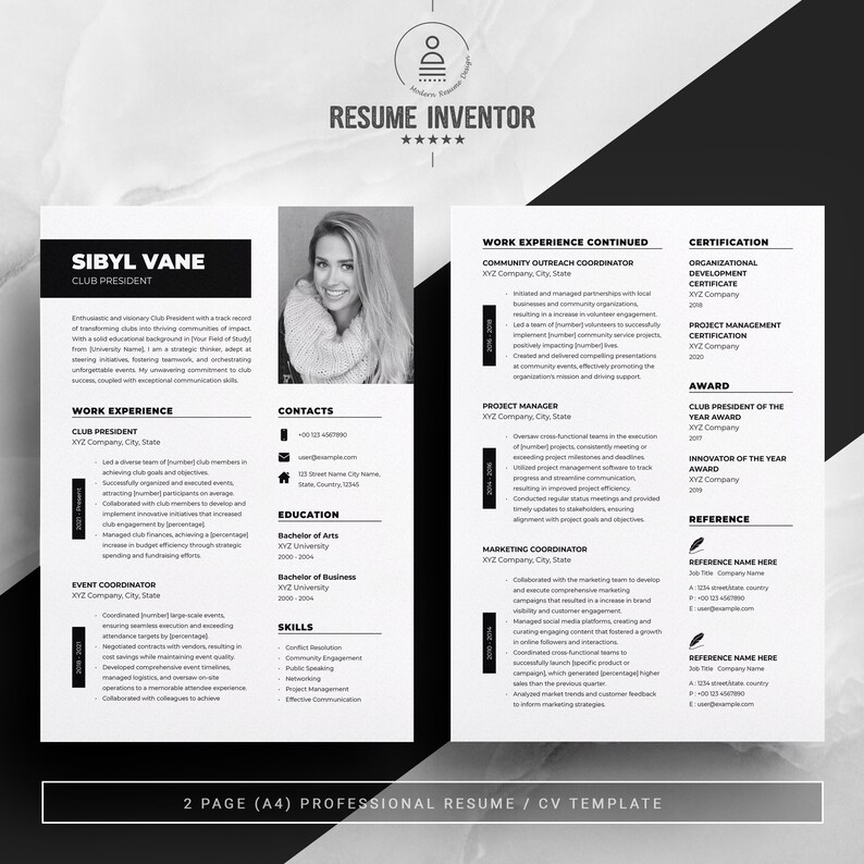 Creative Resume Title, Unique CV Template, Job Seeker's Advantage ...