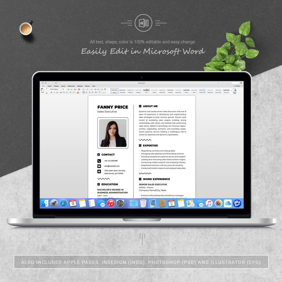 Resume Template Bundle CV Template Pack Cover Letter - Etsy