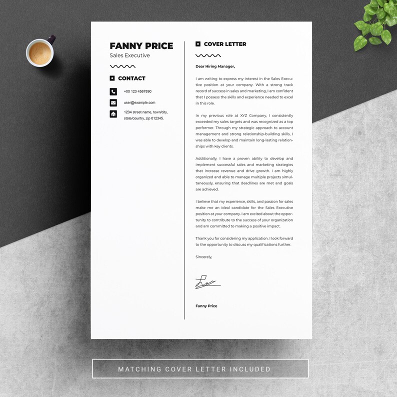 Resume Template Bundle CV Template Pack Cover Letter - Etsy