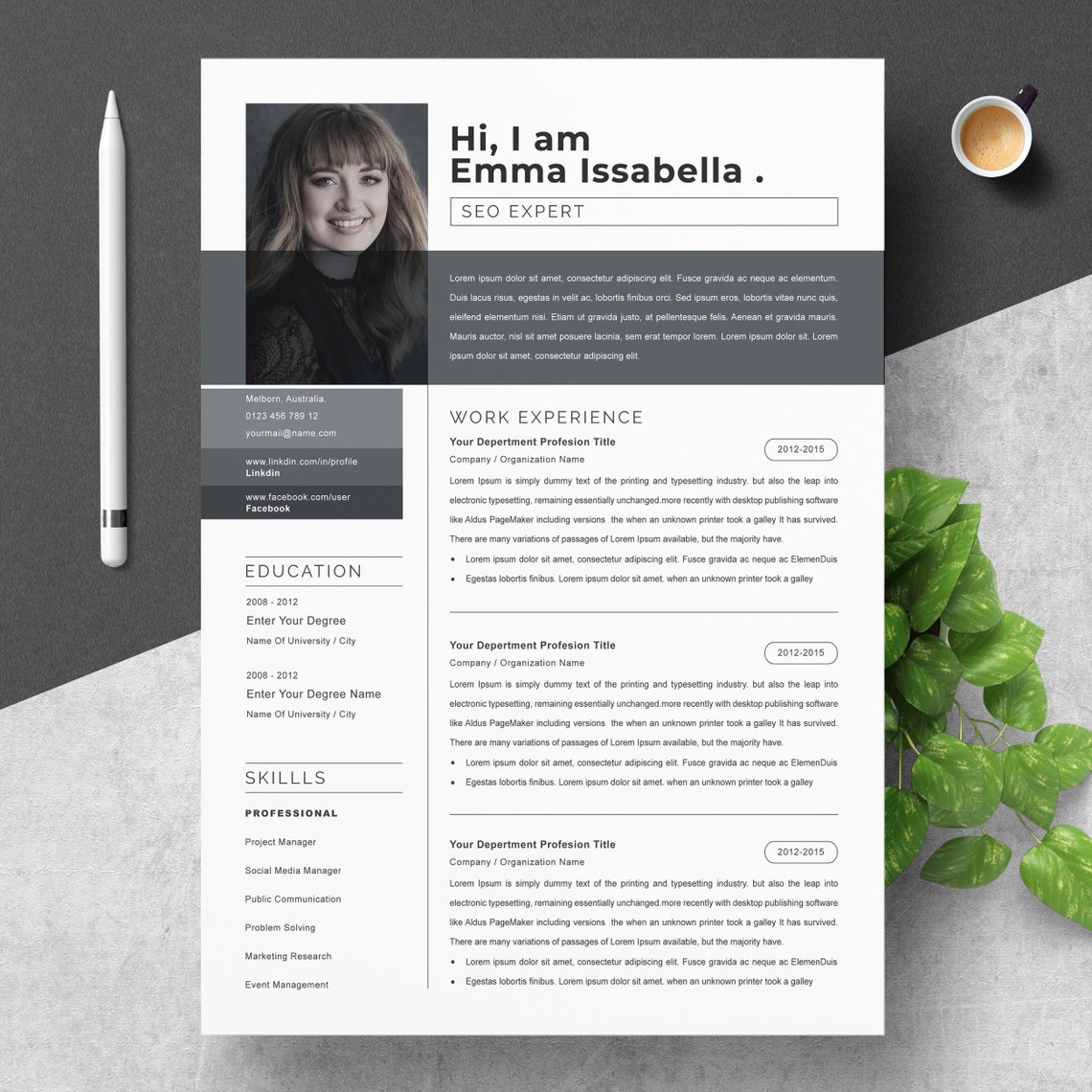 New Resume Template 2021 Professional Resume Template Cv Template - Etsy
