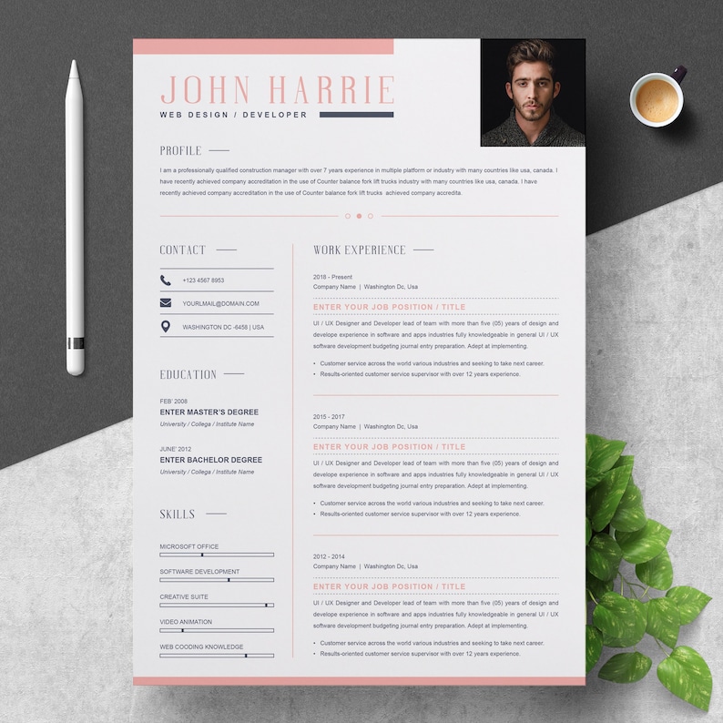 Resume Template - Etsy