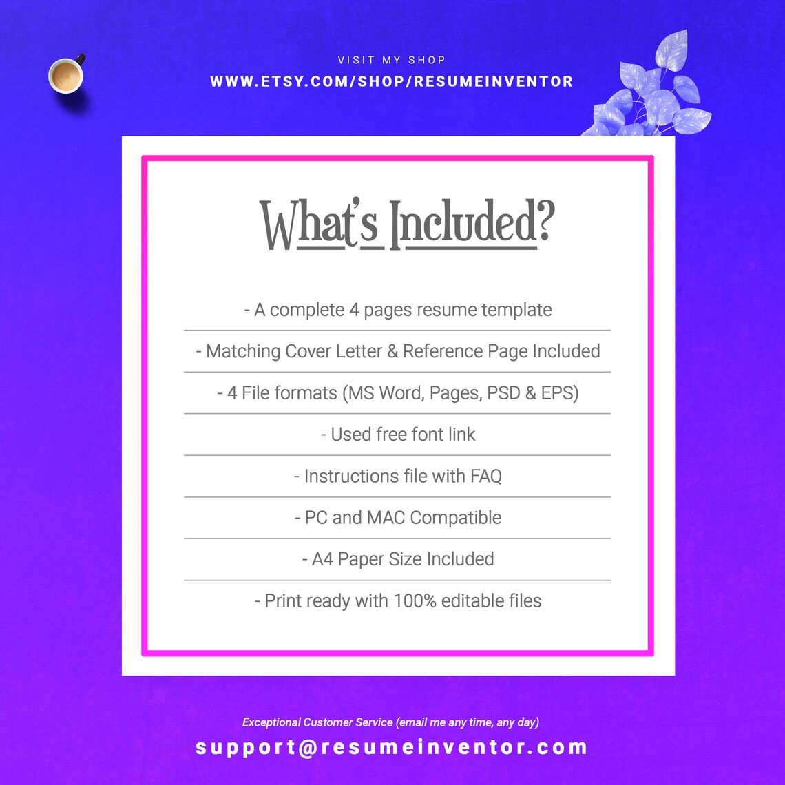 CV Resume Template With Photo Paper Stationery CV Template - Etsy